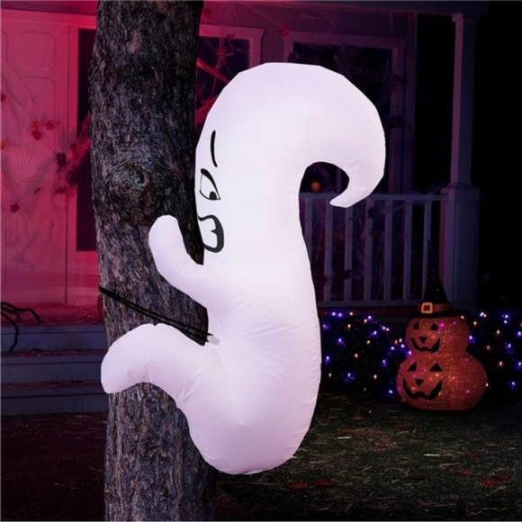 Holiday | 4 Ft Tall Halloween Inflatable Giant Ghost Hugging Tree With ...